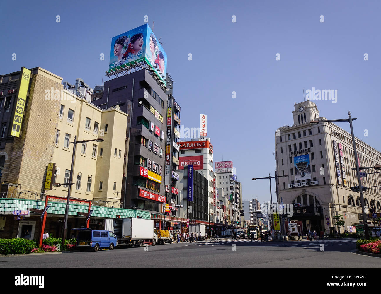 Tokyo, Japan - May 20, 2017. Buildings located at Asakusa District in ...