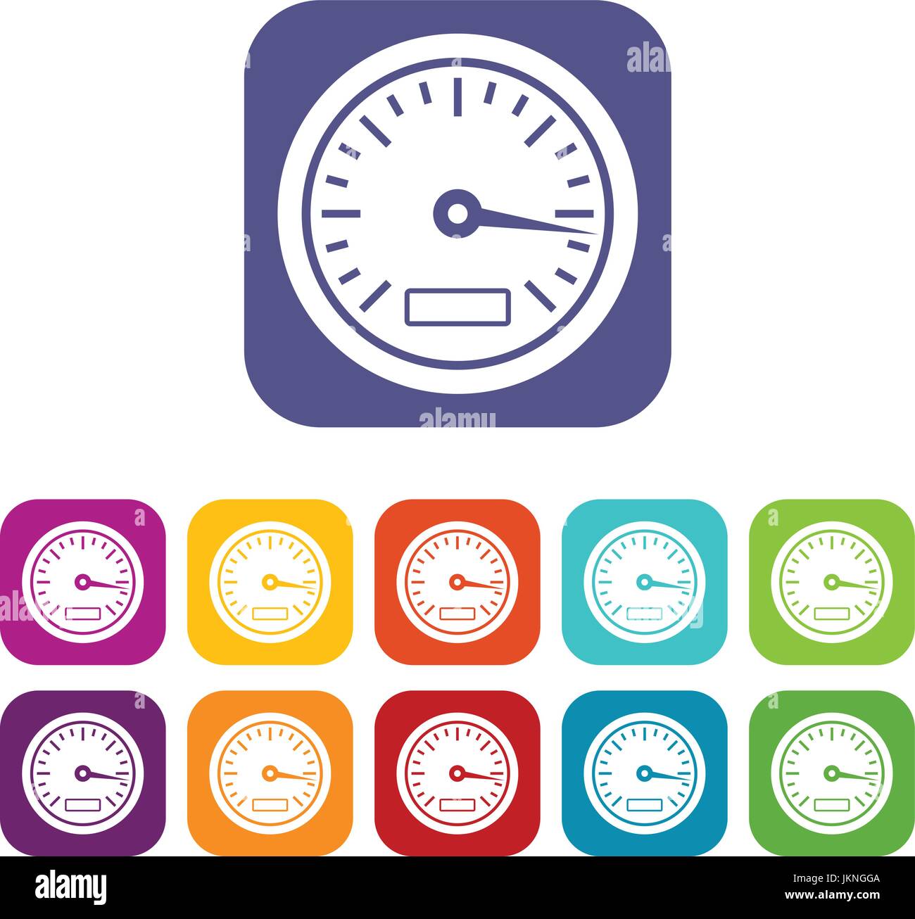 Speedometer icons set vector illustration in flat style in colors red ...