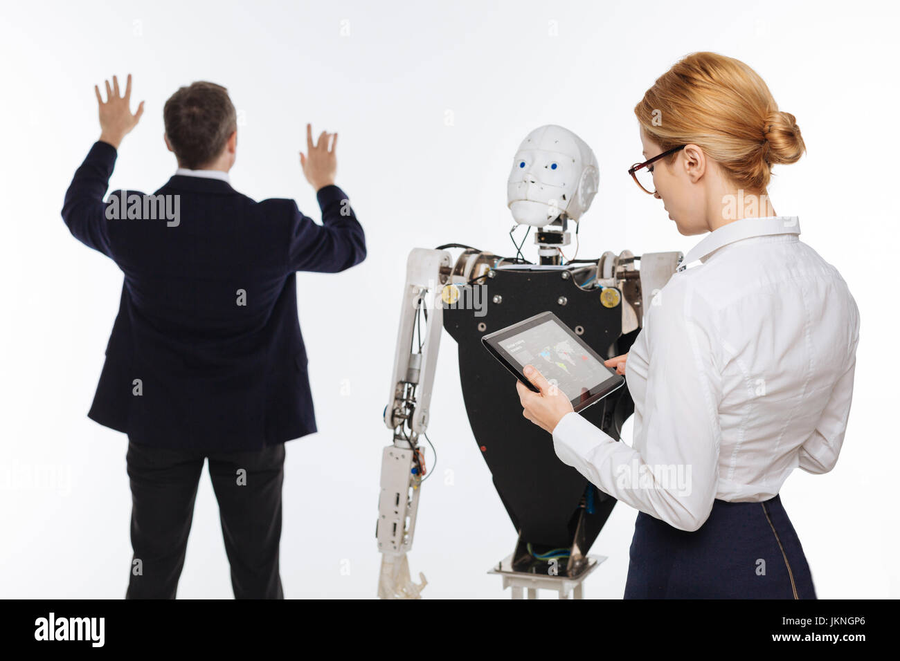 Classy brilliant lady monitoring the experiment Stock Photo - Alamy