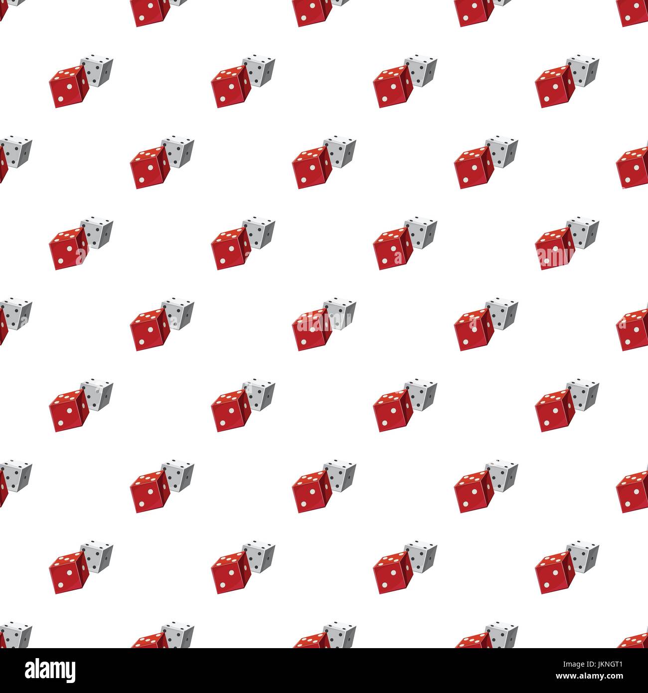 Red and white dice cubes pattern seamless repeat in cartoon style ...