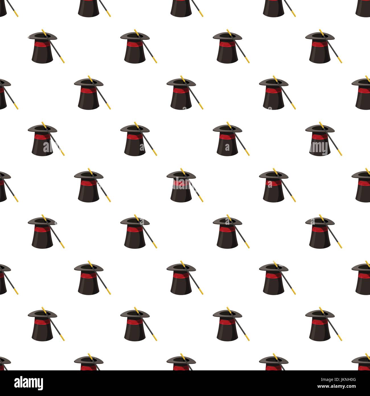 Hat magician pattern cartoon style hi-res stock photography and images ...