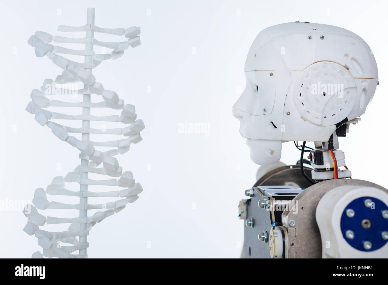Picture of the robot and DNA Stock Photo - Alamy