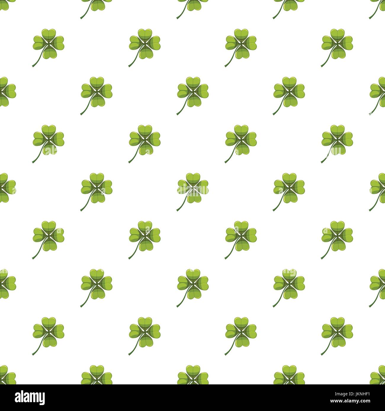 Green leaf clover pattern seamless repeat in cartoon style vector ...