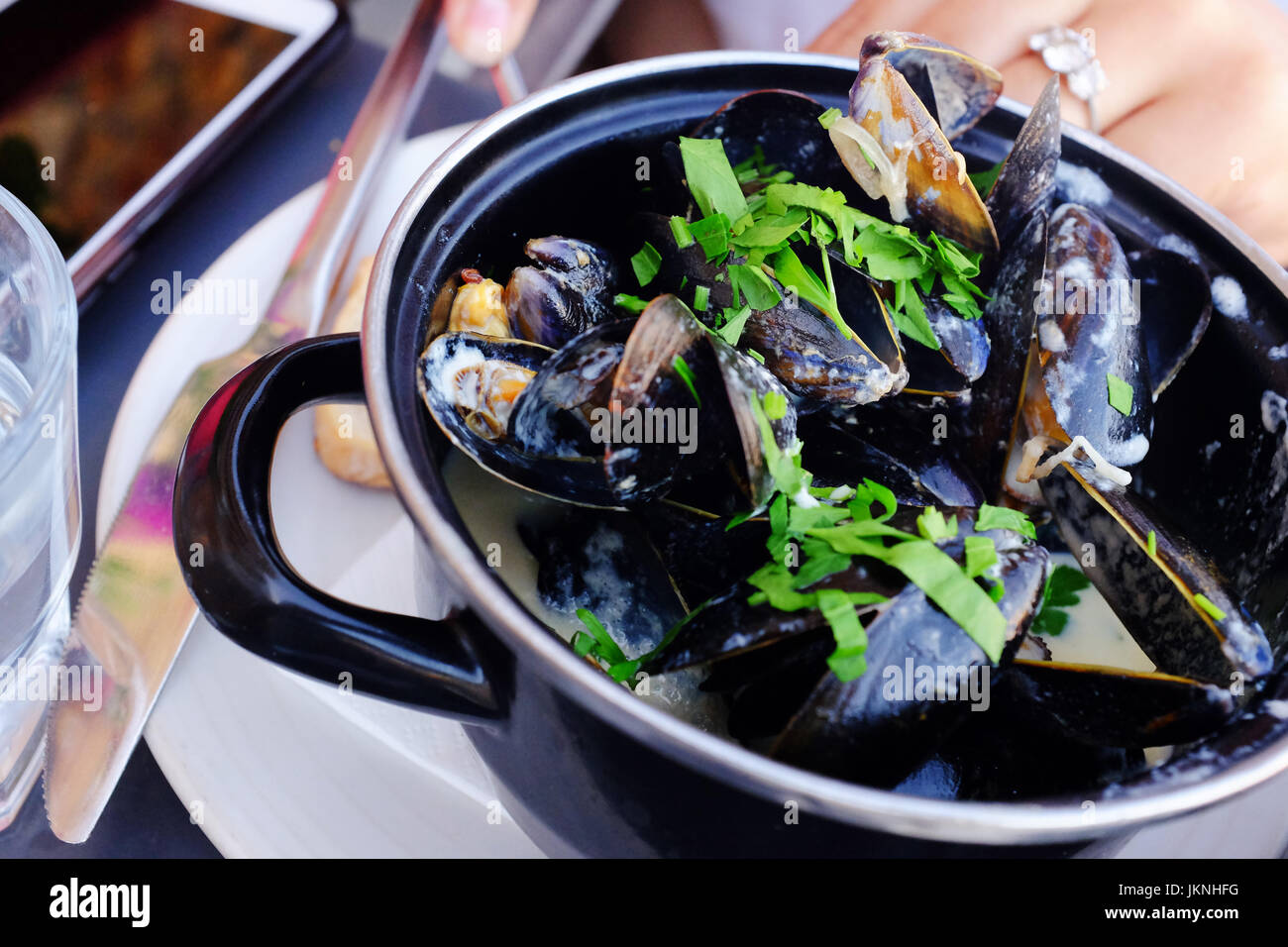 Muscles for dinner, Howth, Dublin Ireland Stock Photo - Alamy