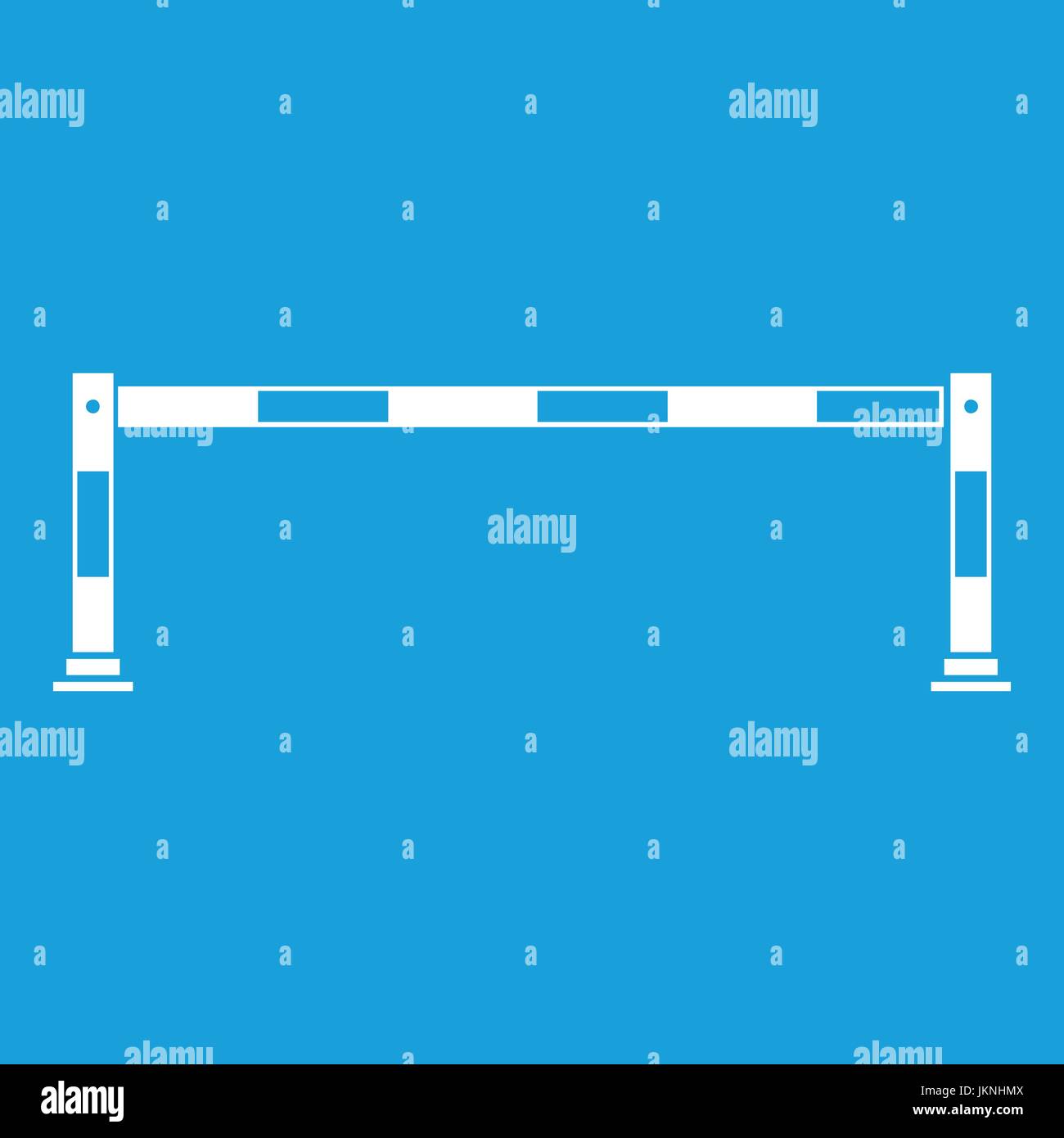 Barrier icon white isolated on blue background vector illustration ...