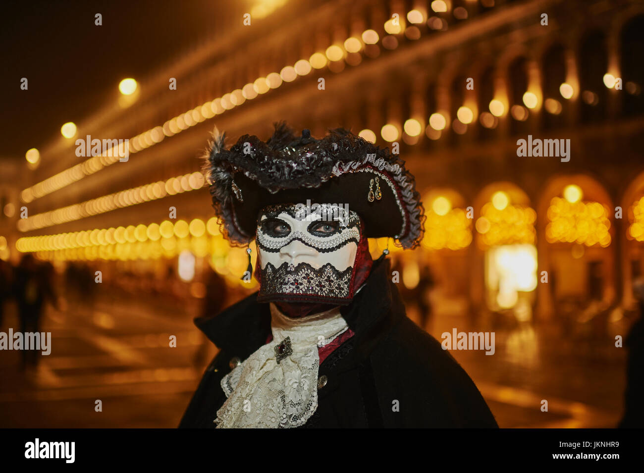 Female Bauta Mask with Coat Stock Photo - Alamy