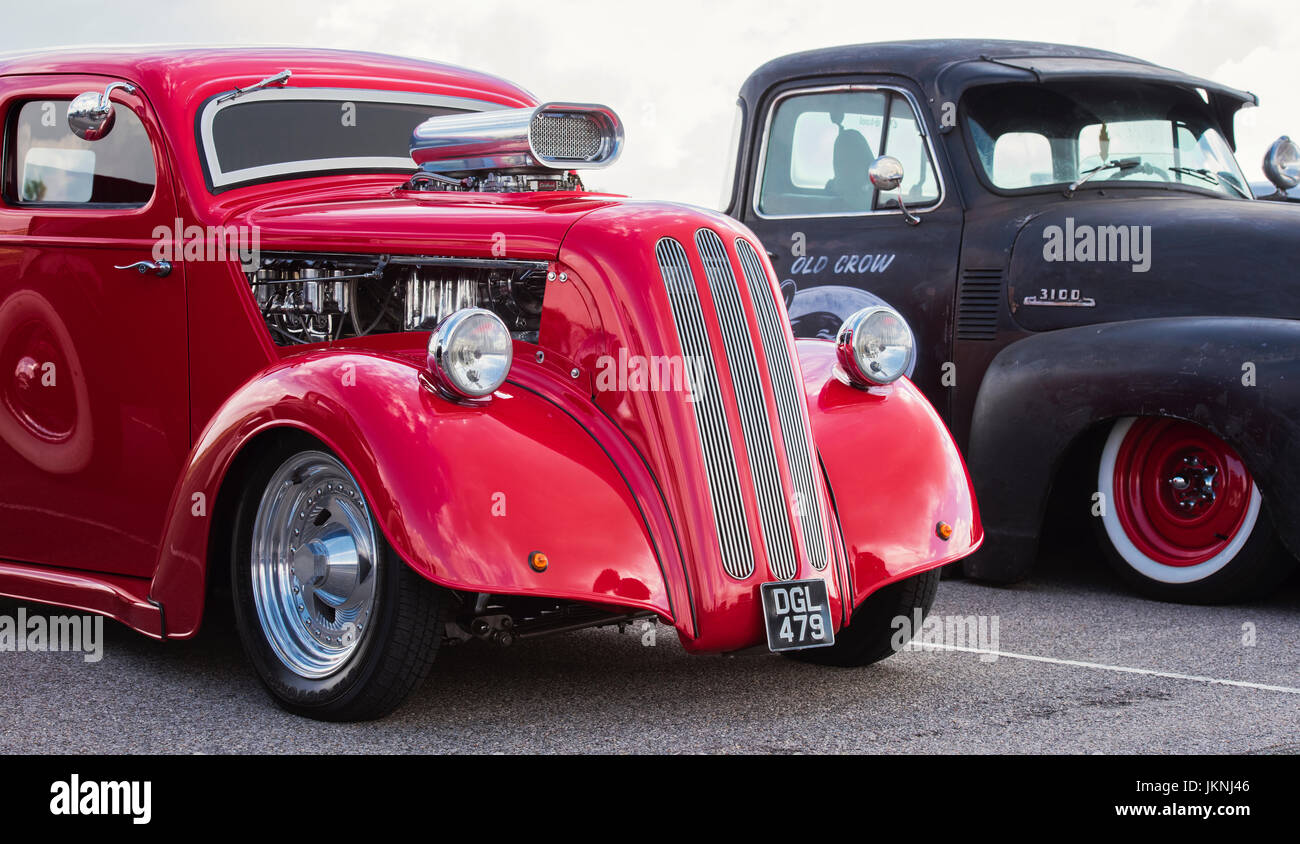 1953 Ford Roadster at an American car show. Essex, England. Classic ...