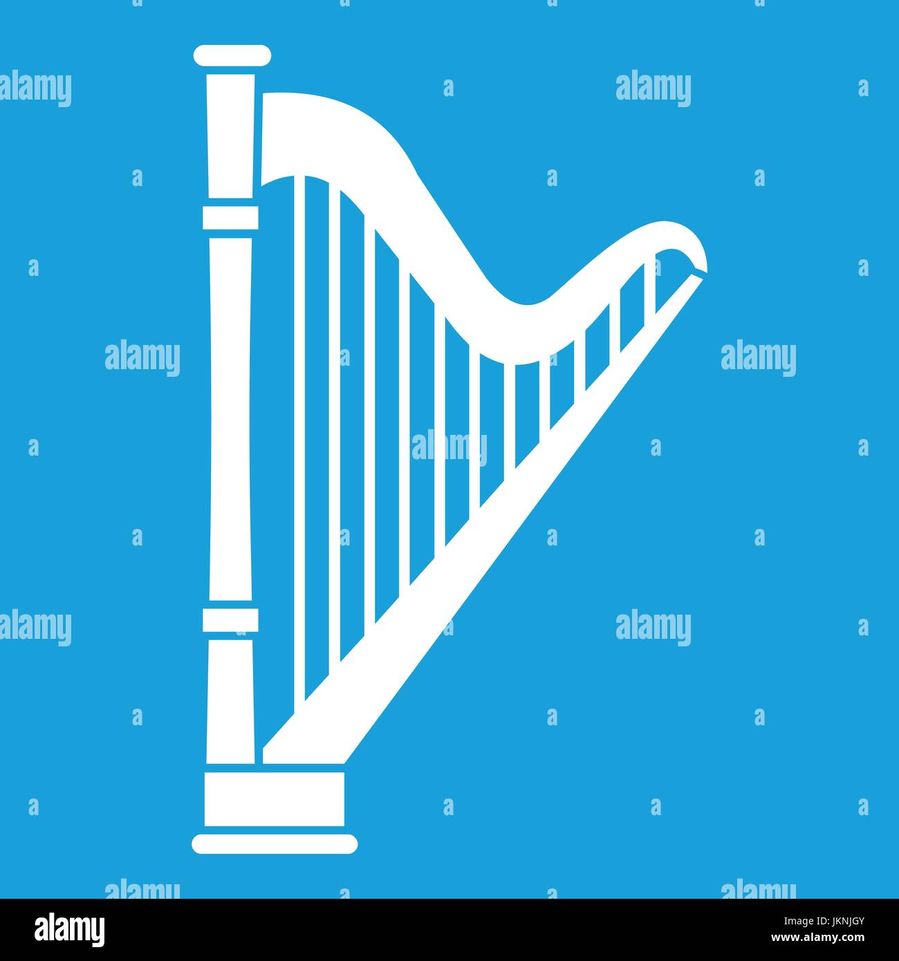 Irish harp on blue background Stock Vector Images - Alamy