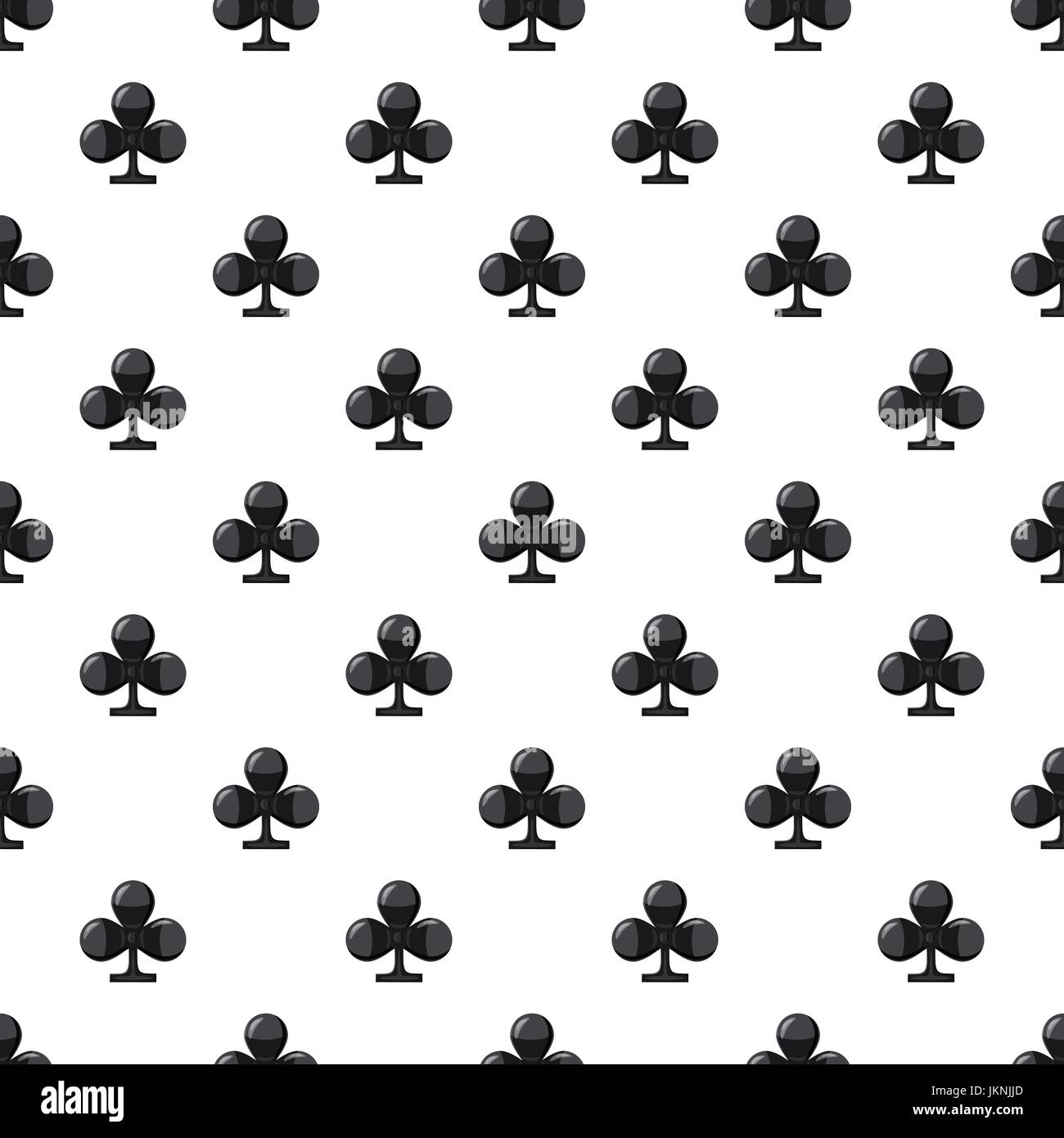 Club suit playing card pattern seamless repeat in cartoon style vector ...