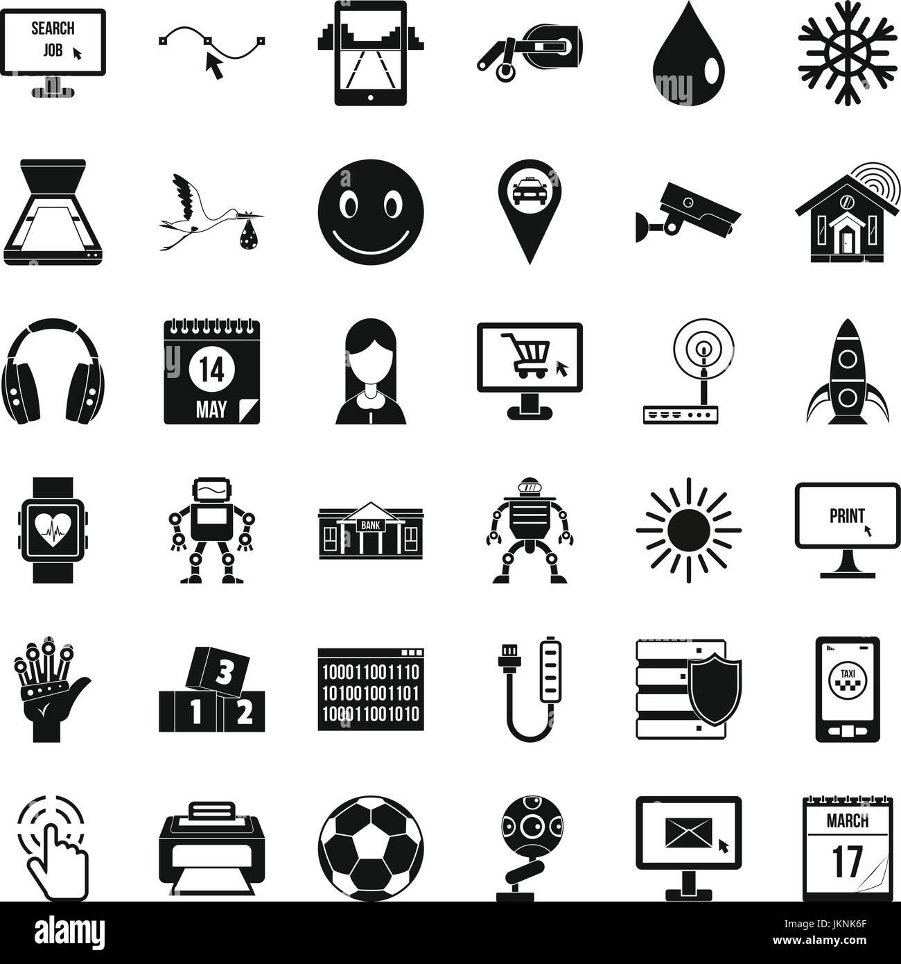 Application icons set. Simple style of 36 application vector icons for ...