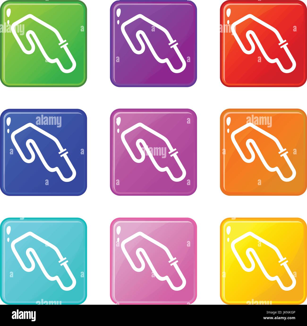 Race circuit icons of 9 color set isolated vector illustration Stock ...