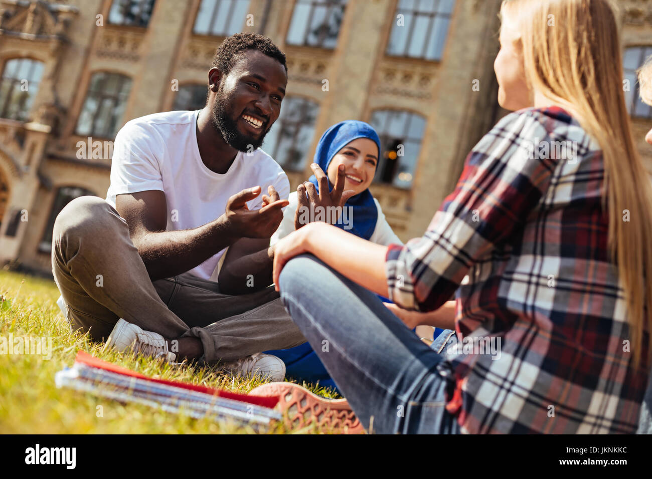 Remarkable clever guy expressing his point of view Stock Photo - Alamy