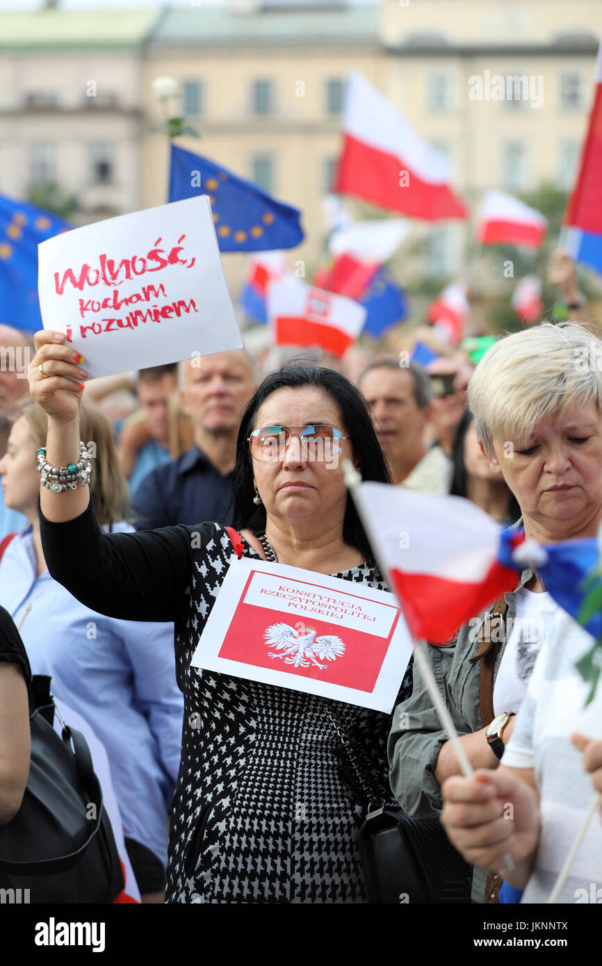 Cracow, Poland. 23rd July, 2017. Another day in Cracow thousands of ...