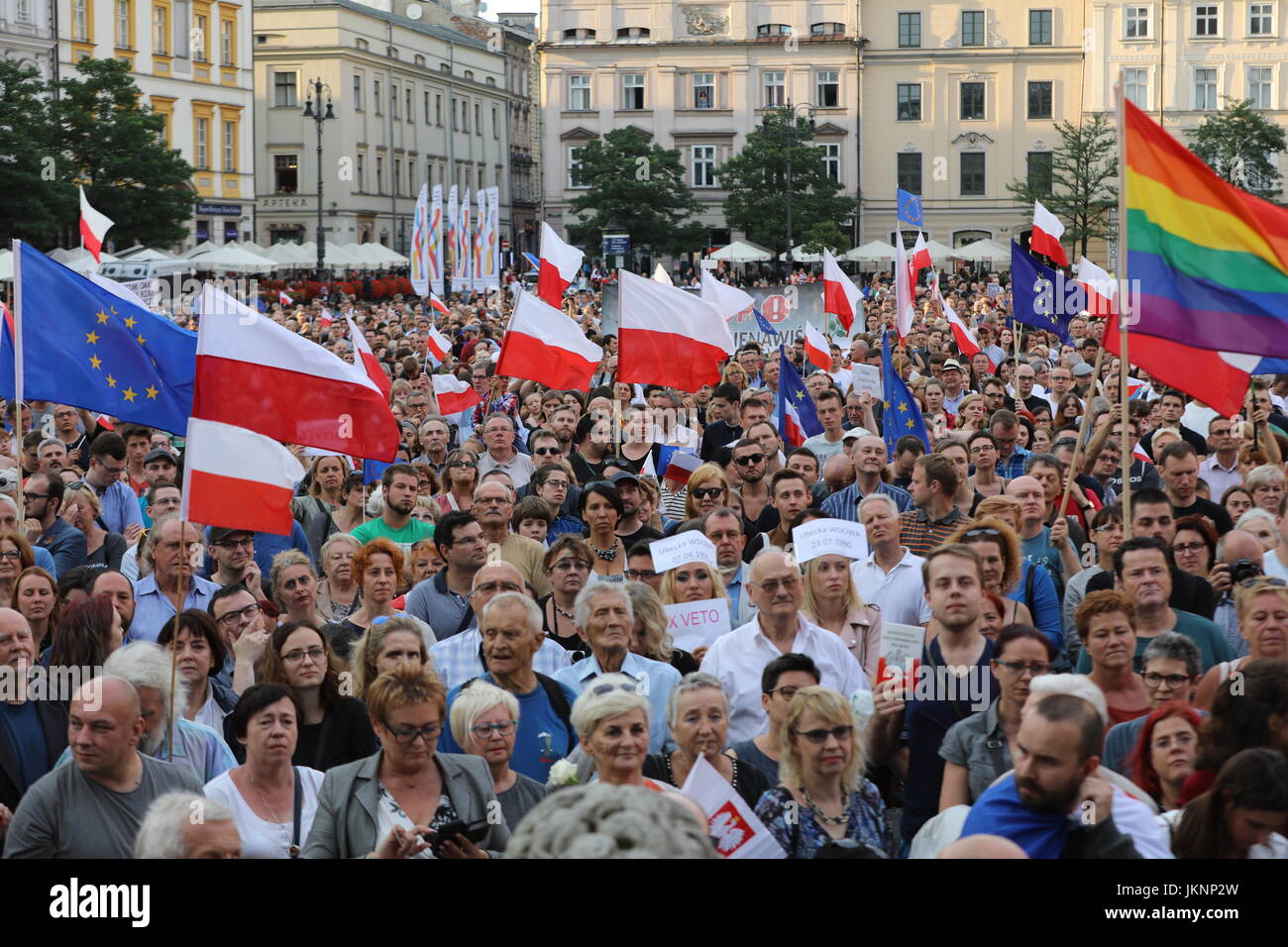 Cracow, Poland. 23rd July, 2017. Another day in Cracow thousands of ...