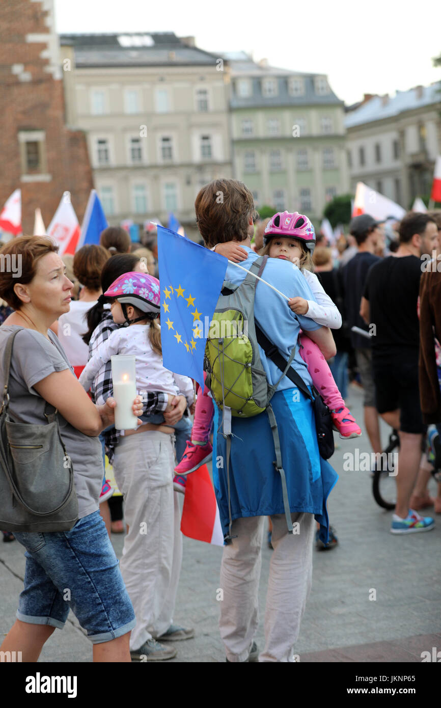 Cracow, Poland. 23rd July, 2017. Another day in Cracow thousands of ...