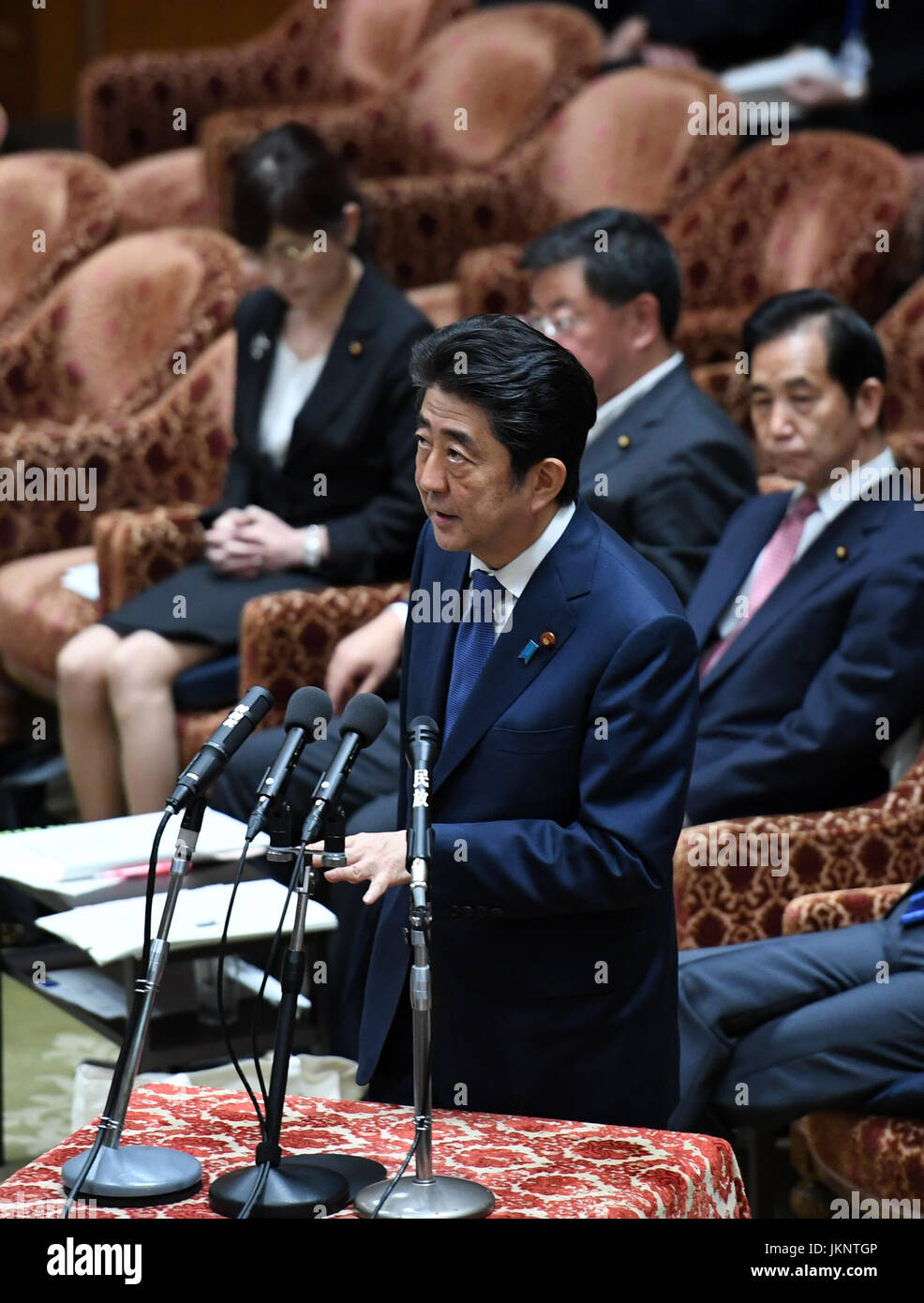 Tokyo, Japan. 24th July, 2017. Japanese Prime Minister Shinzo Abe ...