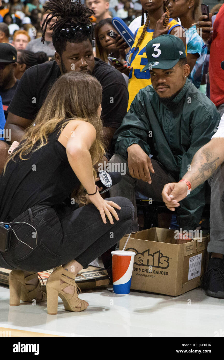 Chance Rapper talks Fox Sports sitting down courtside Big3 Week 5 UIC ...