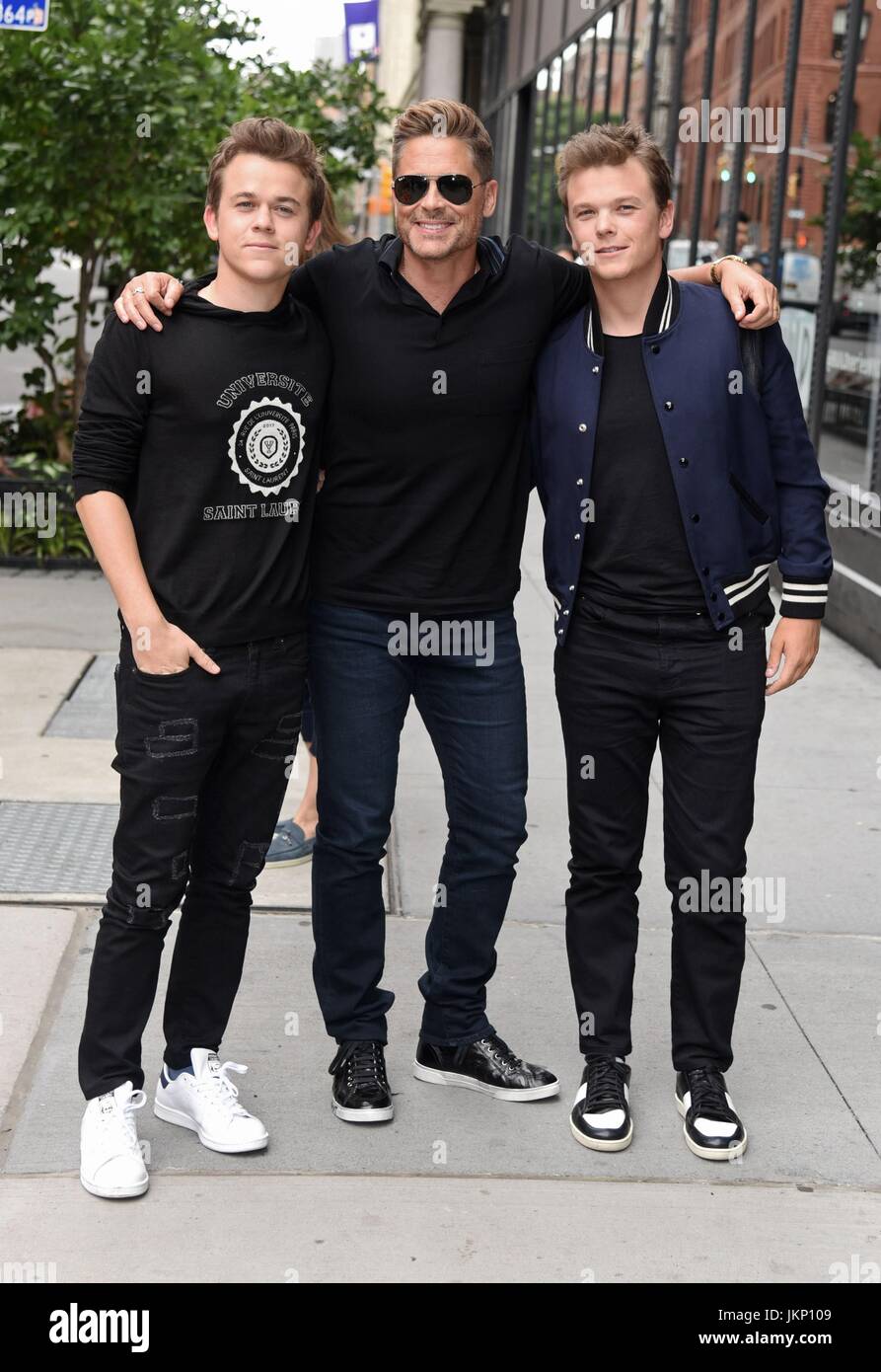 New York, NY, USA. 24th July, 2017. Matthew Edward Lowe, Rob Lowe, John ...
