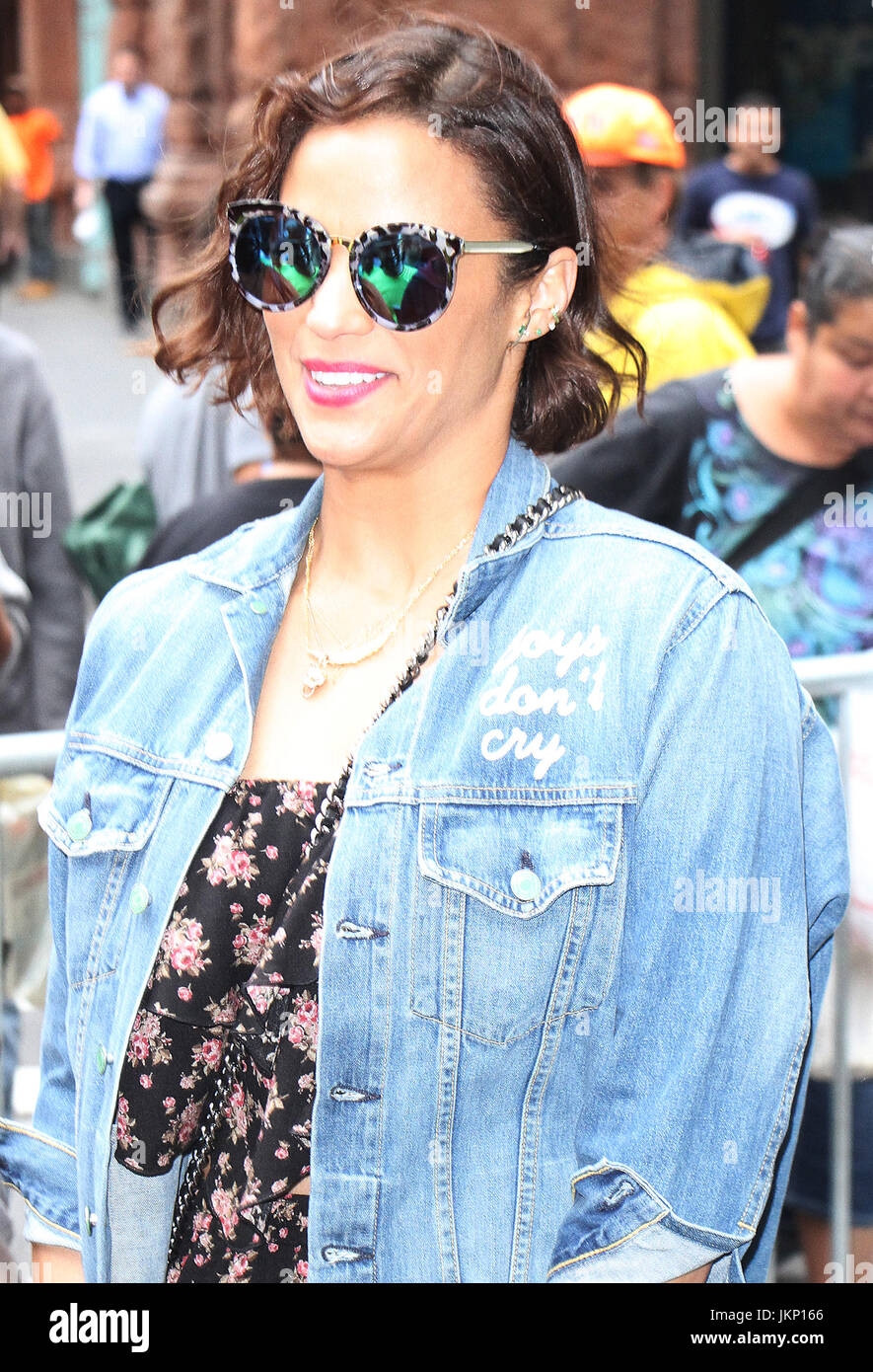 New York, NY, USA. 24th July, 2017. Paula Patton at AOL Build promoting ...