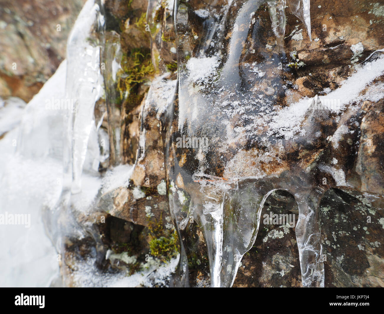 Ice on the rocks Stock Photo - Alamy