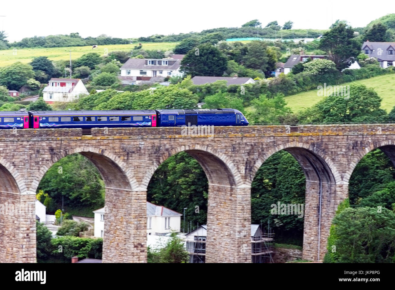An InterCity 125 train (High Speed Train, HST) over the Angarrack ...