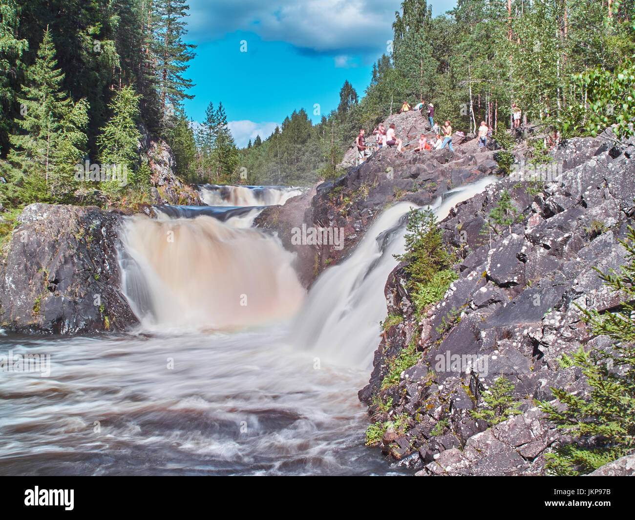 Waterfall on the river Stock Photo - Alamy