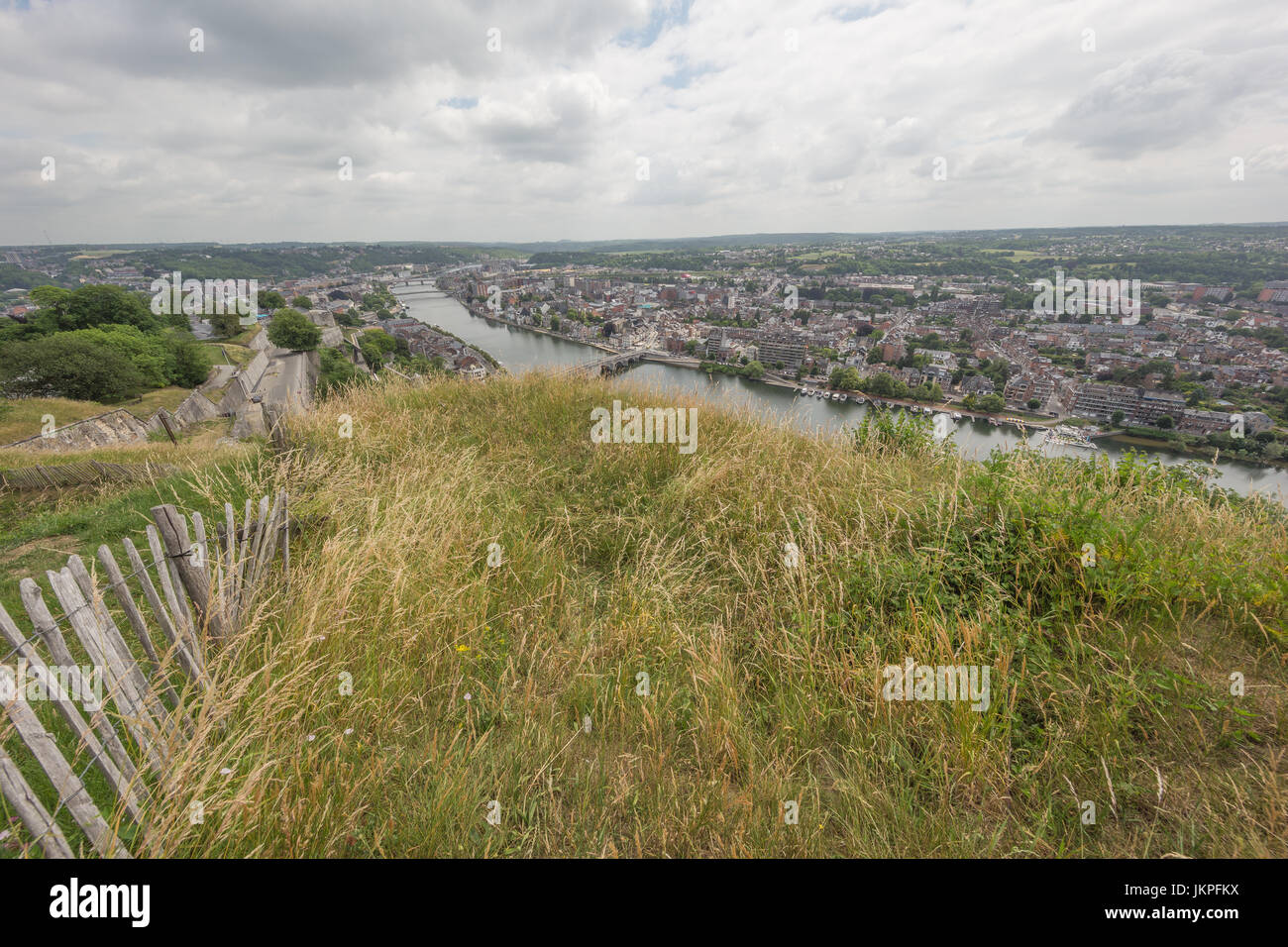 The Meuse running through Namur, seen from the citadel Stock Photo - Alamy