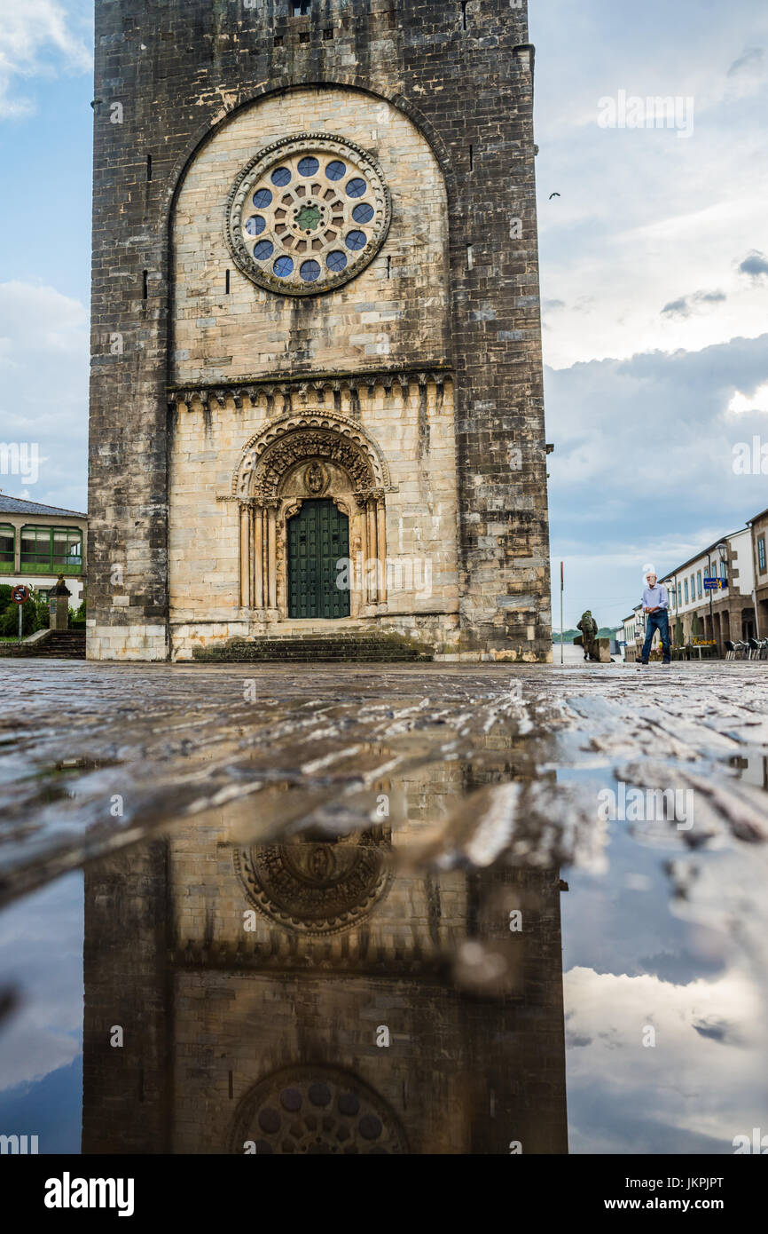 Saint Nicholas fortified church in Portomarin, Lugo, Galicia, Spain ...