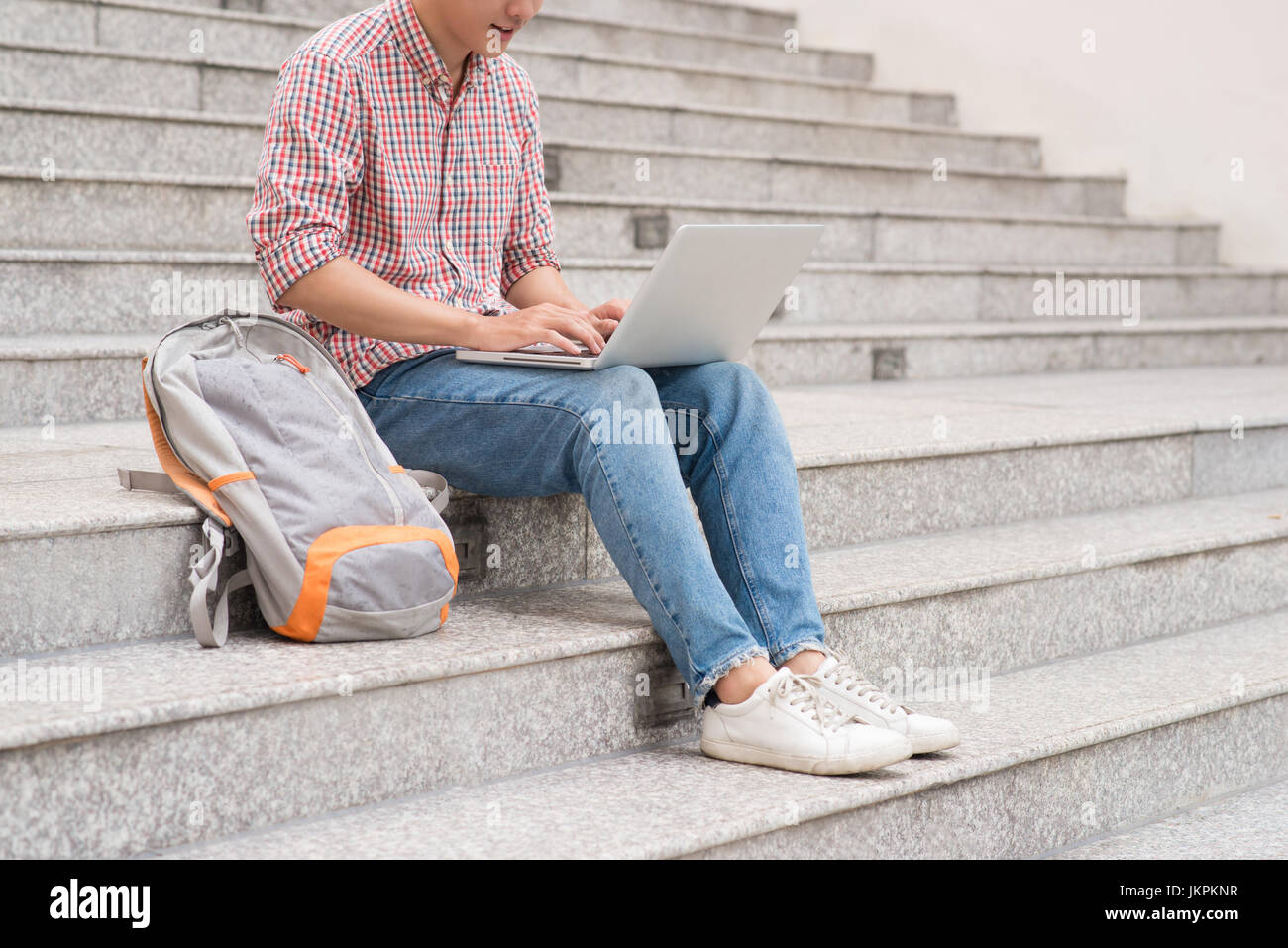 Male university student working hi-res stock photography and images - Alamy