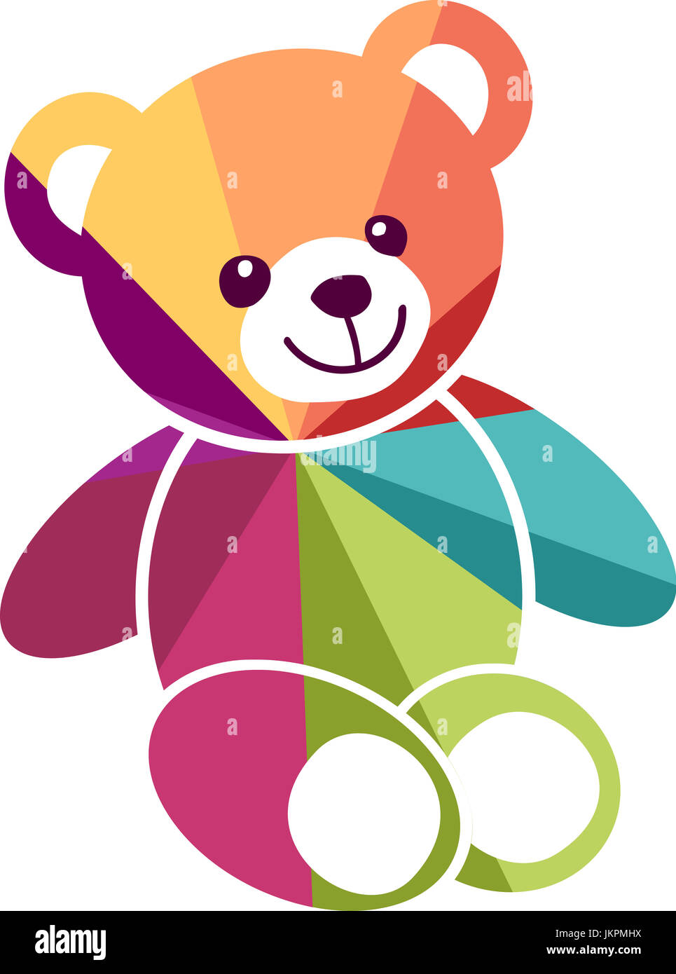A colorful teddy bear or child toy, illustration for children and ...