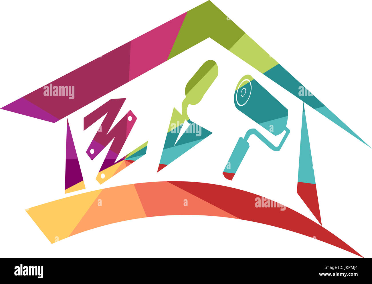 Very colorful DIY icon to illustrate all the work in a house that you ...