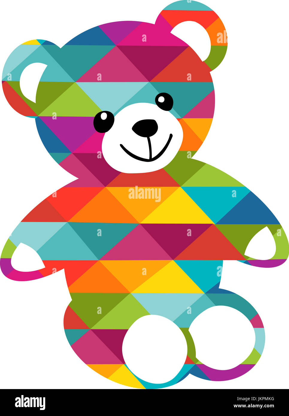 A colorful teddy bear or child toy, illustration for children and ...
