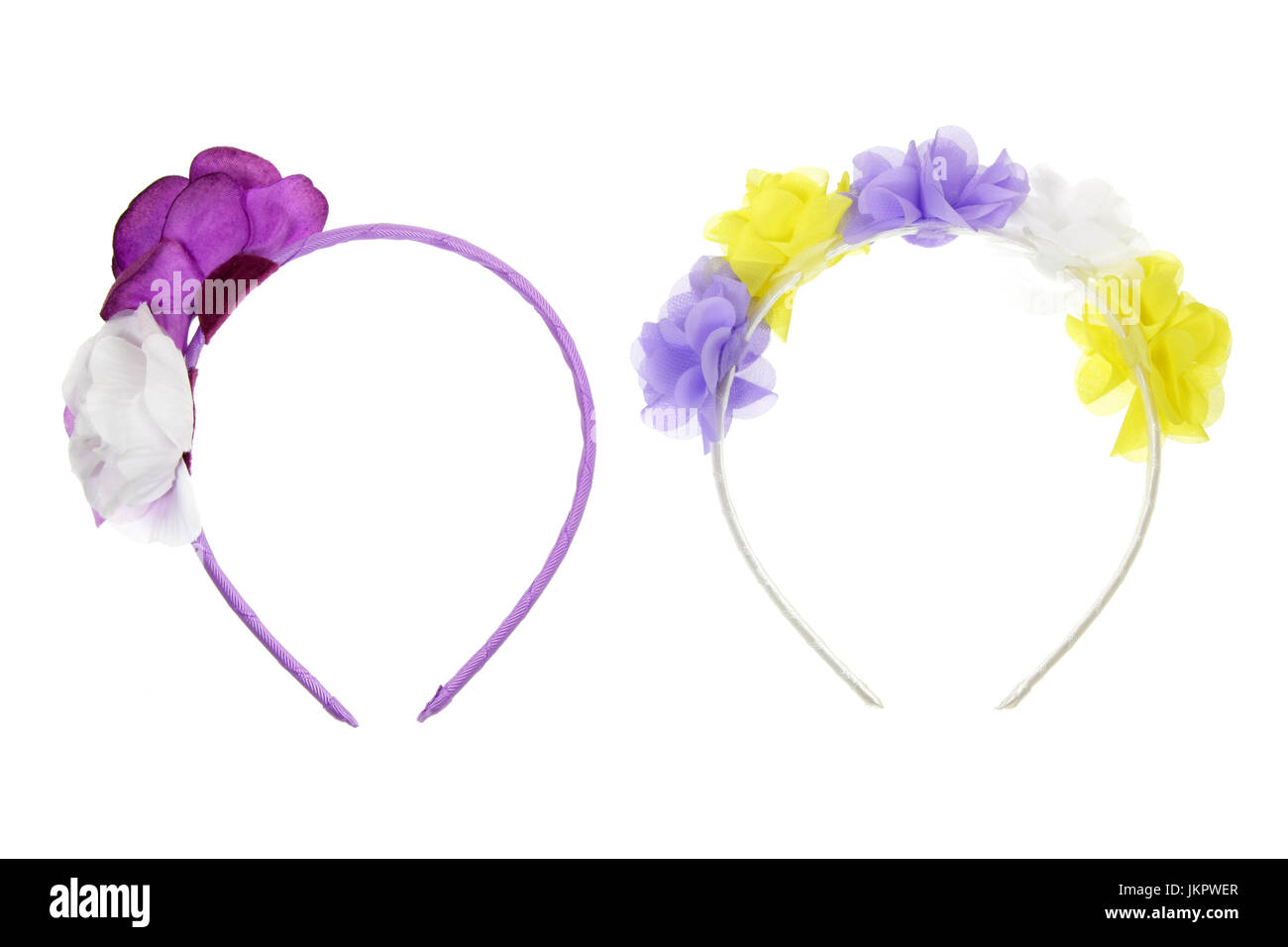 Hairbands on White Background Stock Photo - Alamy