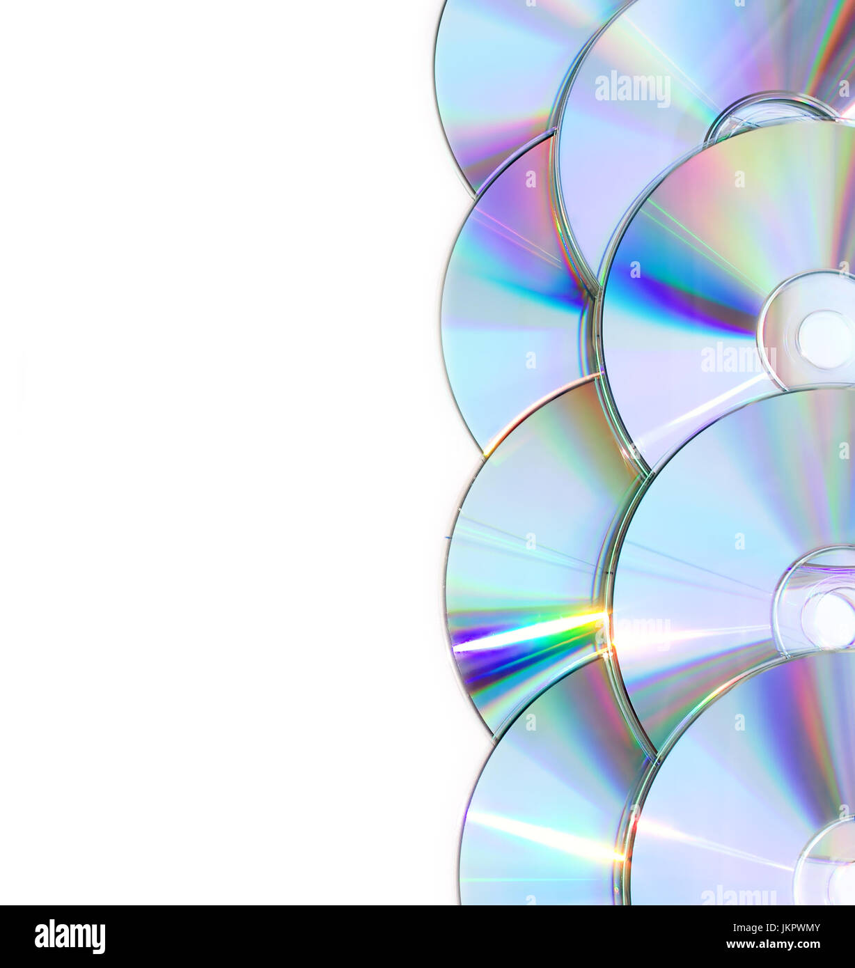 Technology, computer background with CD. Disks are isolated on white ...