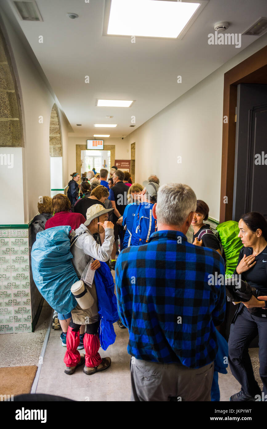 Santiago de compostela way of st james reception office hi-res stock ...