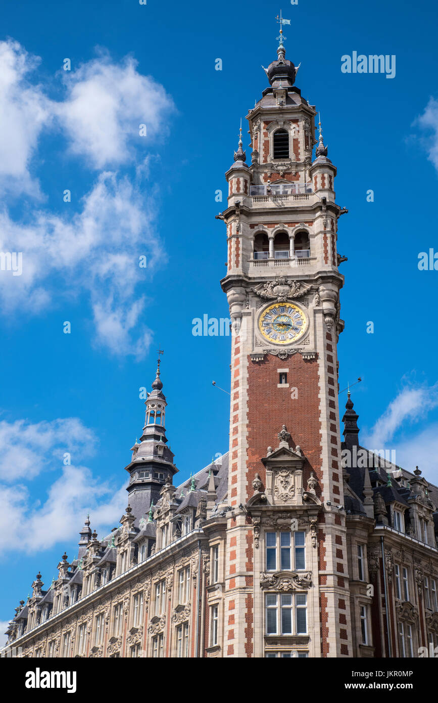 The beautiful belfry tower of the Chamber of Commerce and Industry in ...