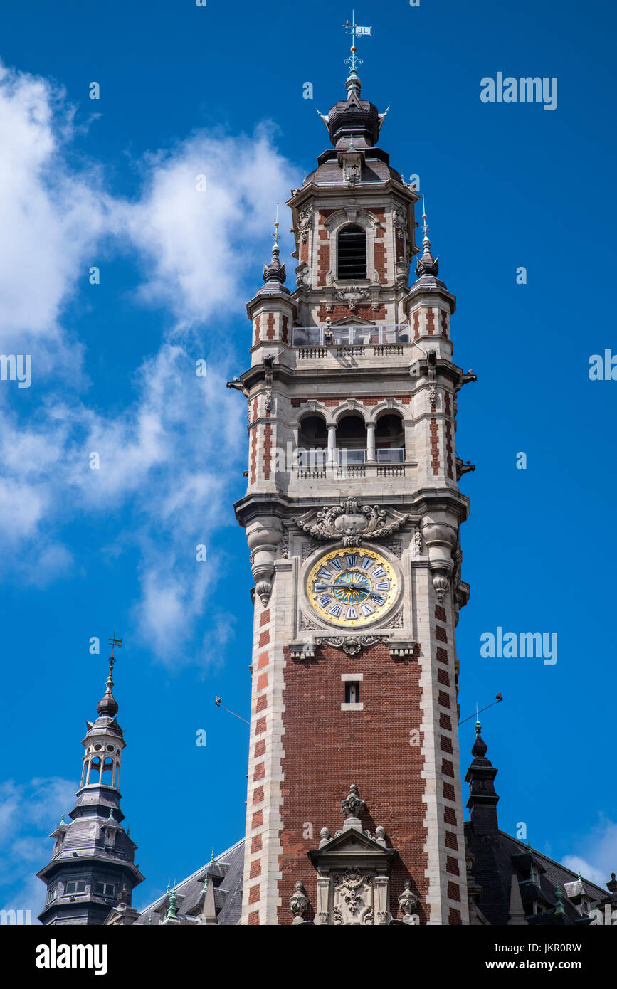 The beautiful belfry tower of the Chamber of Commerce and Industry in ...