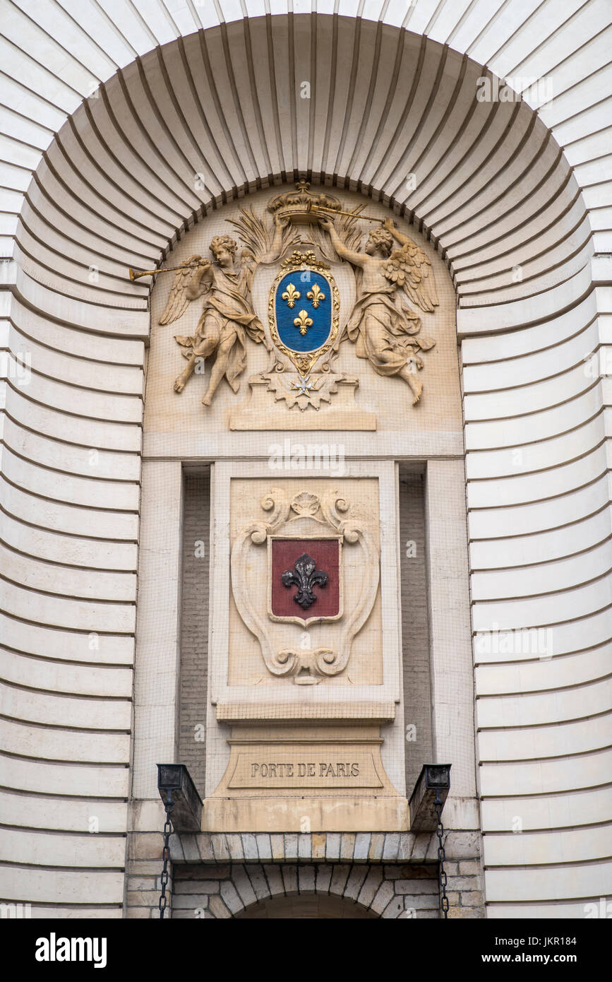 Close-up of the Lille Coat of Arms on the Porte de Paris in the ...