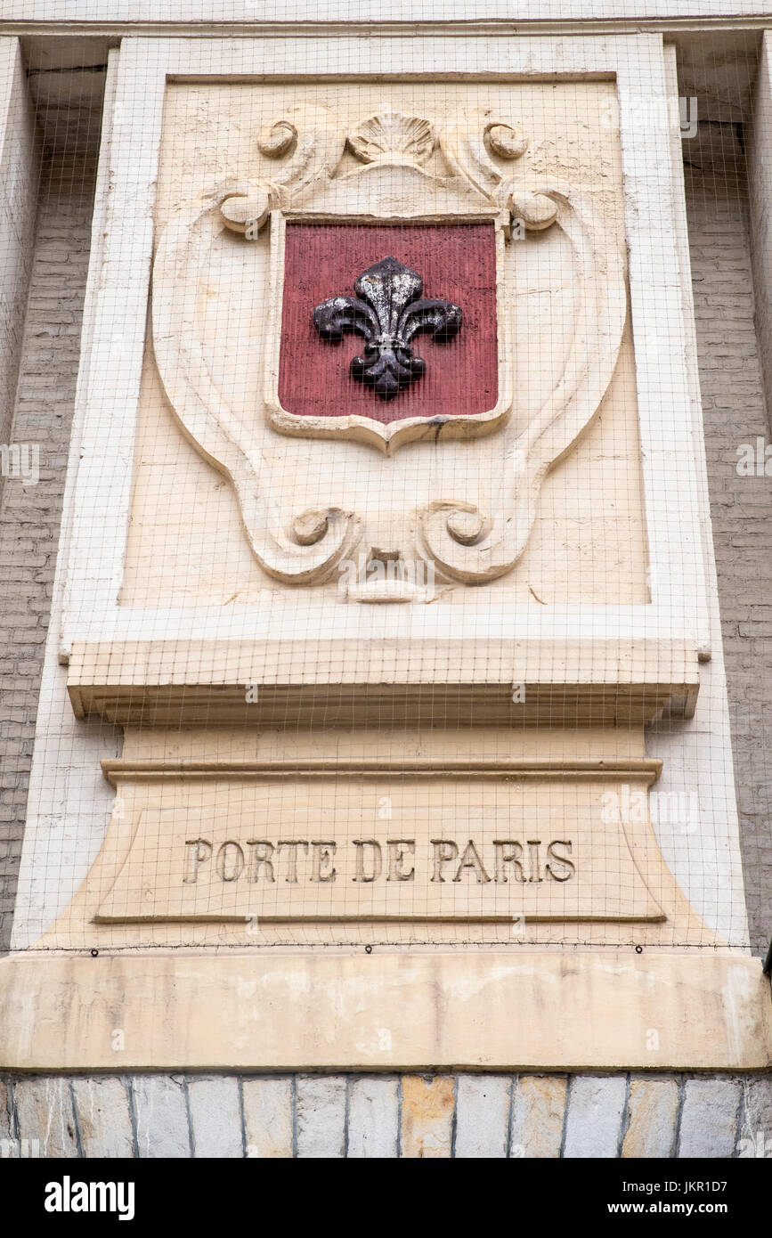 Close-up of the Lille Coat of Arms on the Porte de Paris in the ...