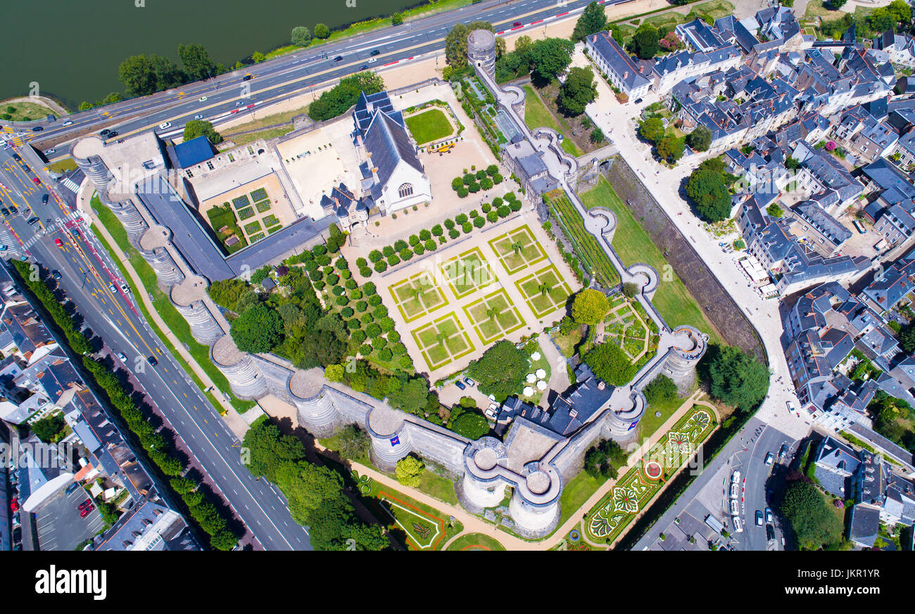 Angers castle aerial view hi-res stock photography and images - Alamy