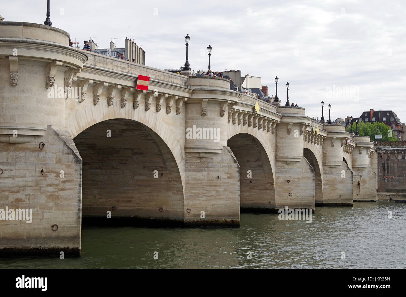 Paris, France, Pont Neuf (New bridge), in fact oldest bridge over Seine ...