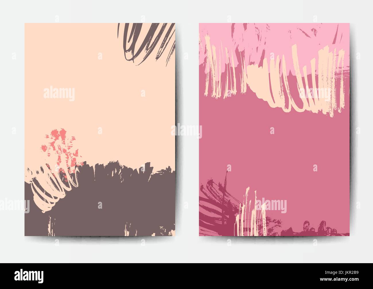 Modern brush vector postcard template Stock Vector Image & Art - Alamy