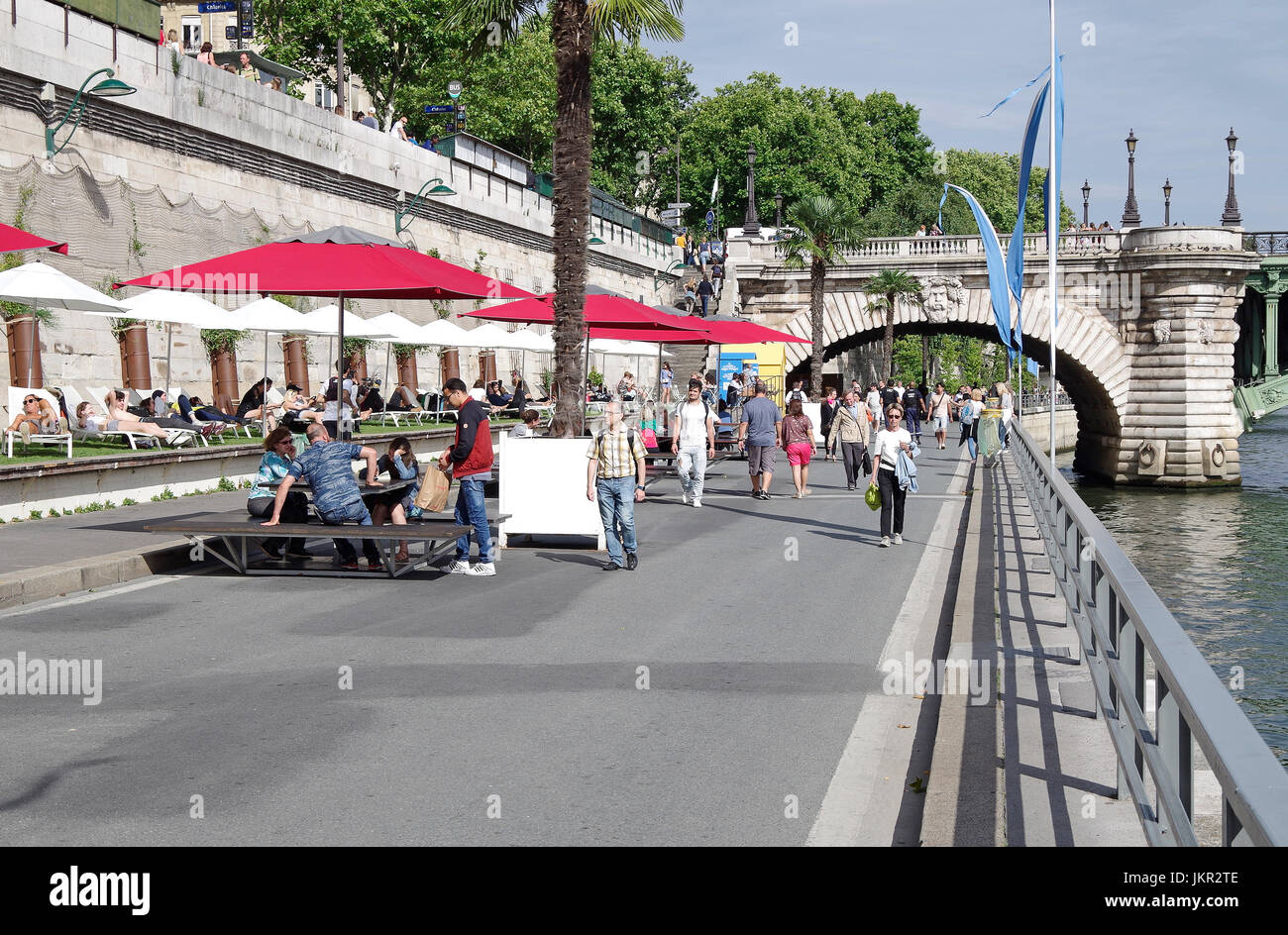 Paris Plages, Paris Beaches, summer festival, Voie Georges Pompidou ...