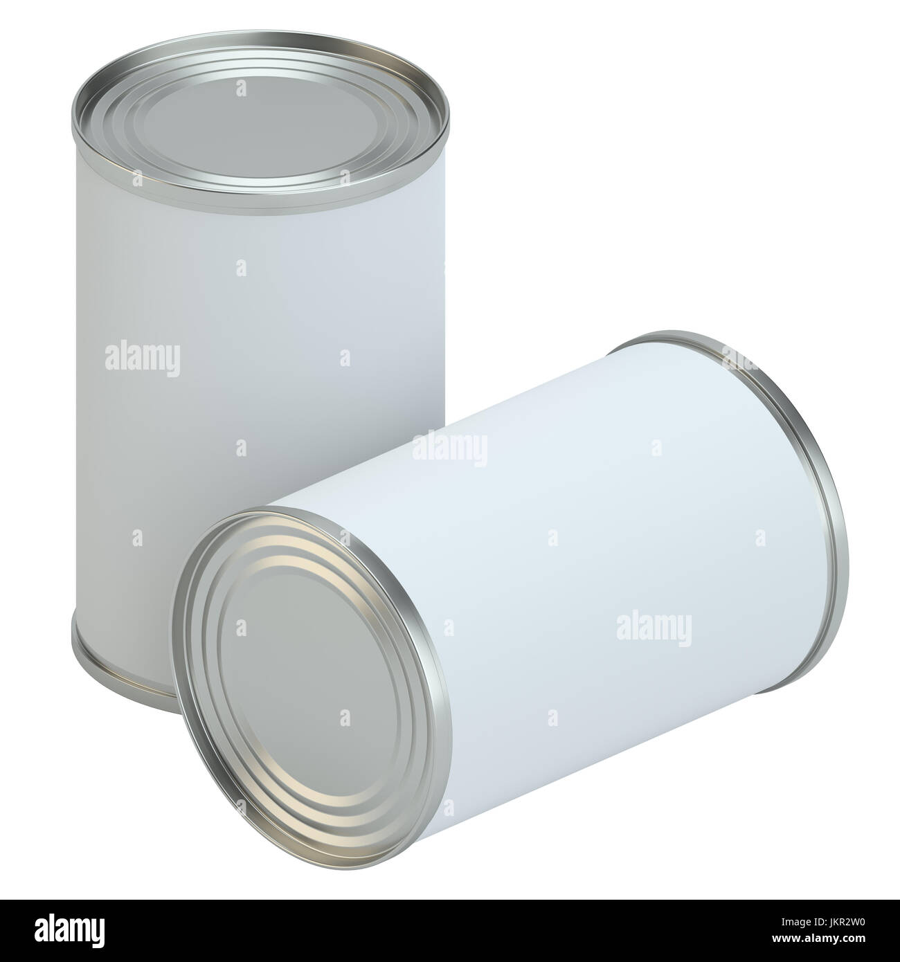 White Blank Metal Tin Can. Product Packing Stock Photo - Alamy
