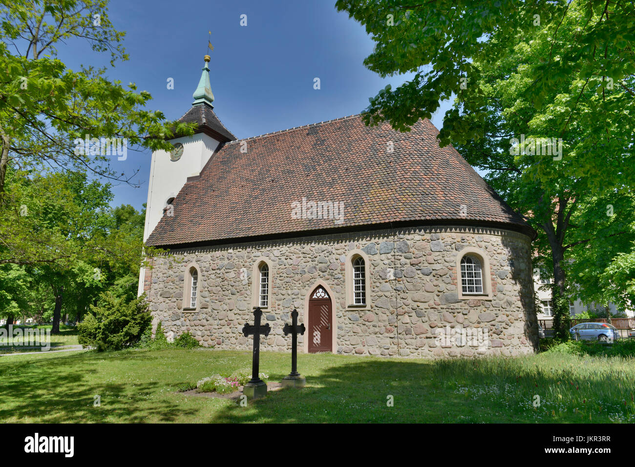Village church, Alt-Reinickendorf, village Reinicken, Berlin, Germany ...