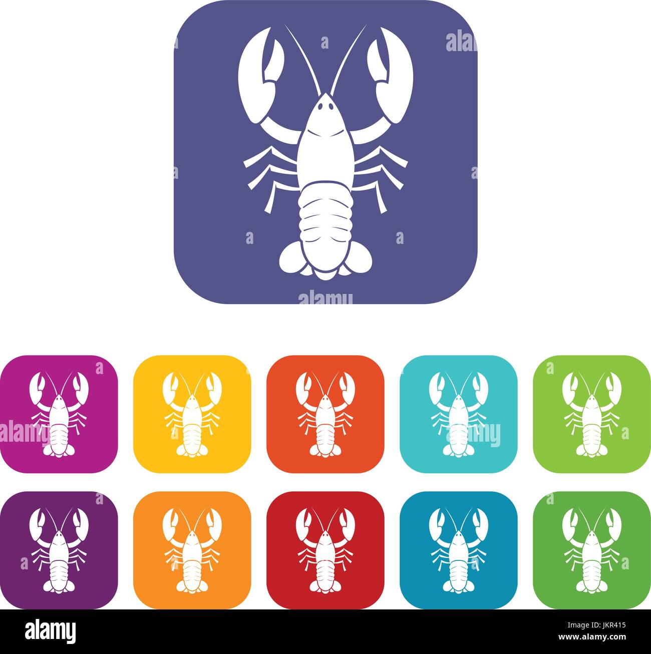 Crawfish icons set Stock Vector Image & Art - Alamy