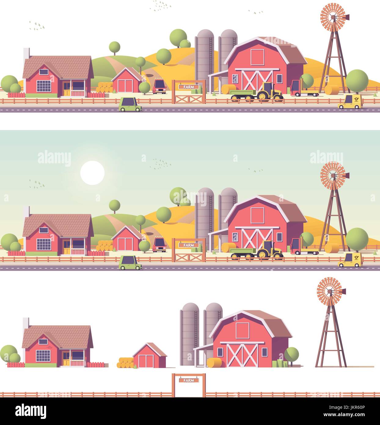 Vector low poly farm Stock Vector Image & Art - Alamy
