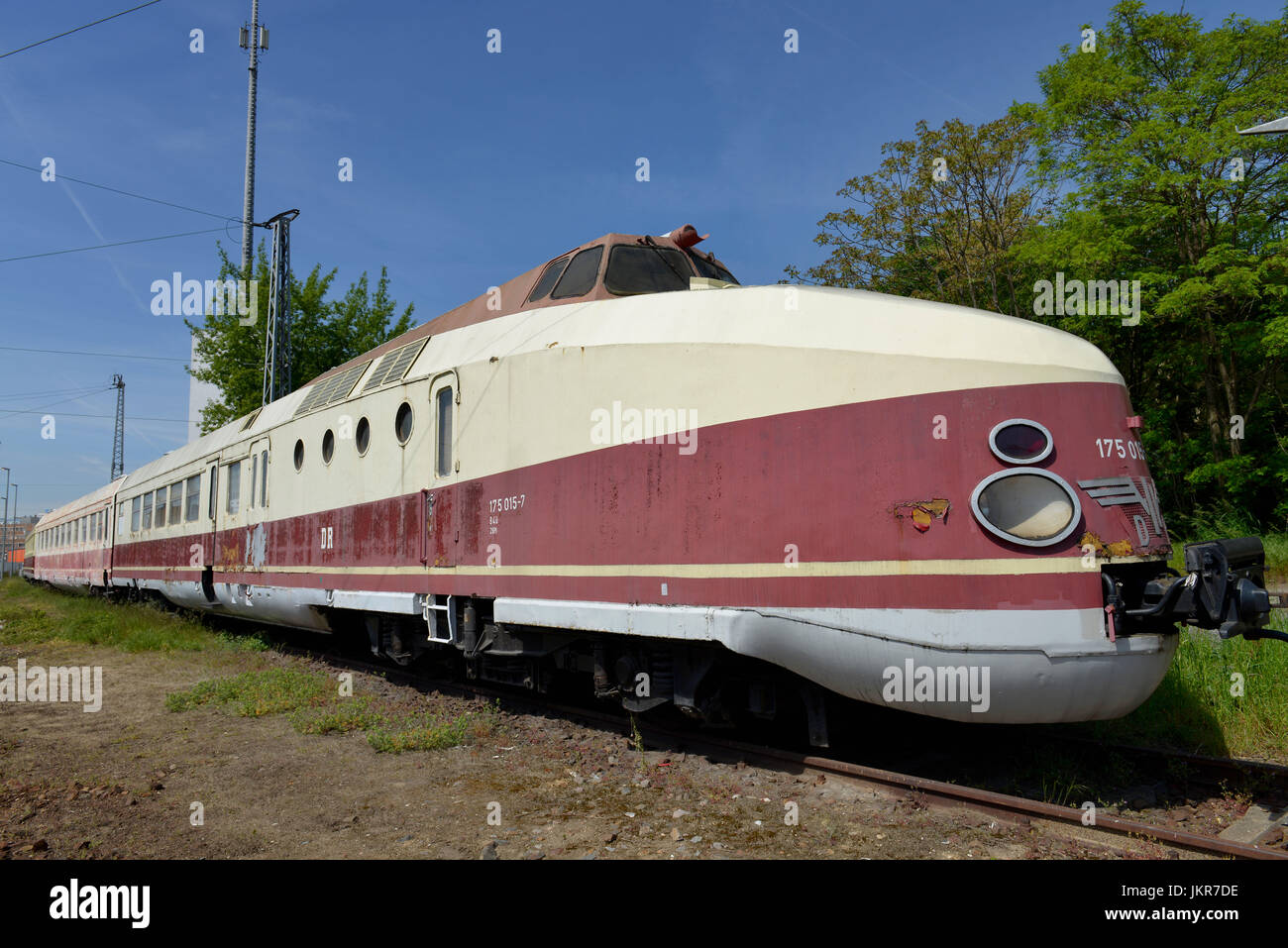 State train the GDR, railway station, bright mountain, Berlin, Germany ...