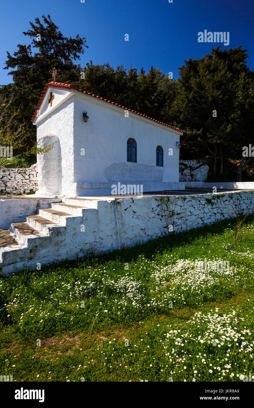 Church in Paleo Karlovasi village on Samos island, Greece Stock Photo ...