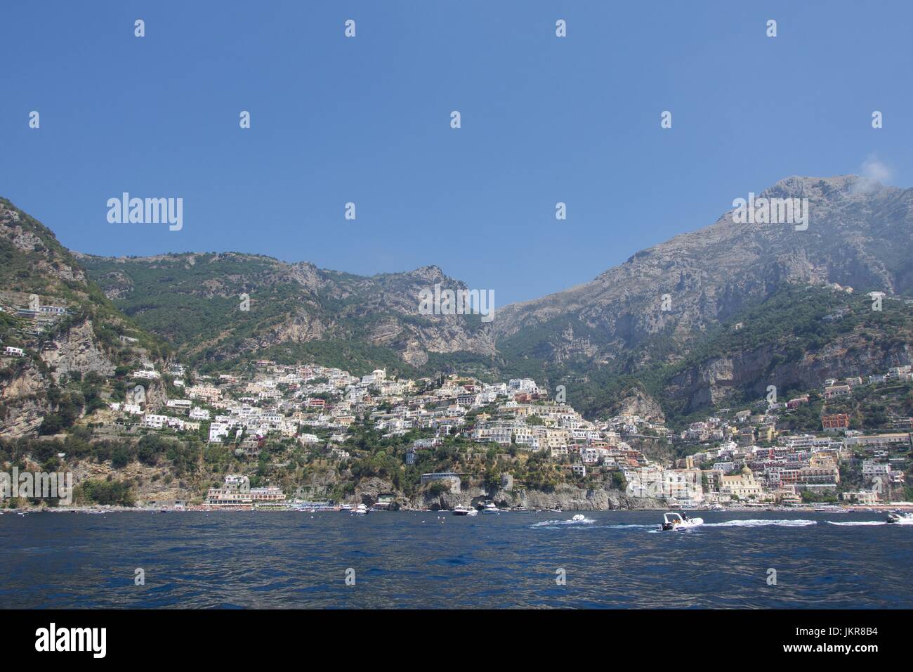 Positano from the sea Stock Photo - Alamy